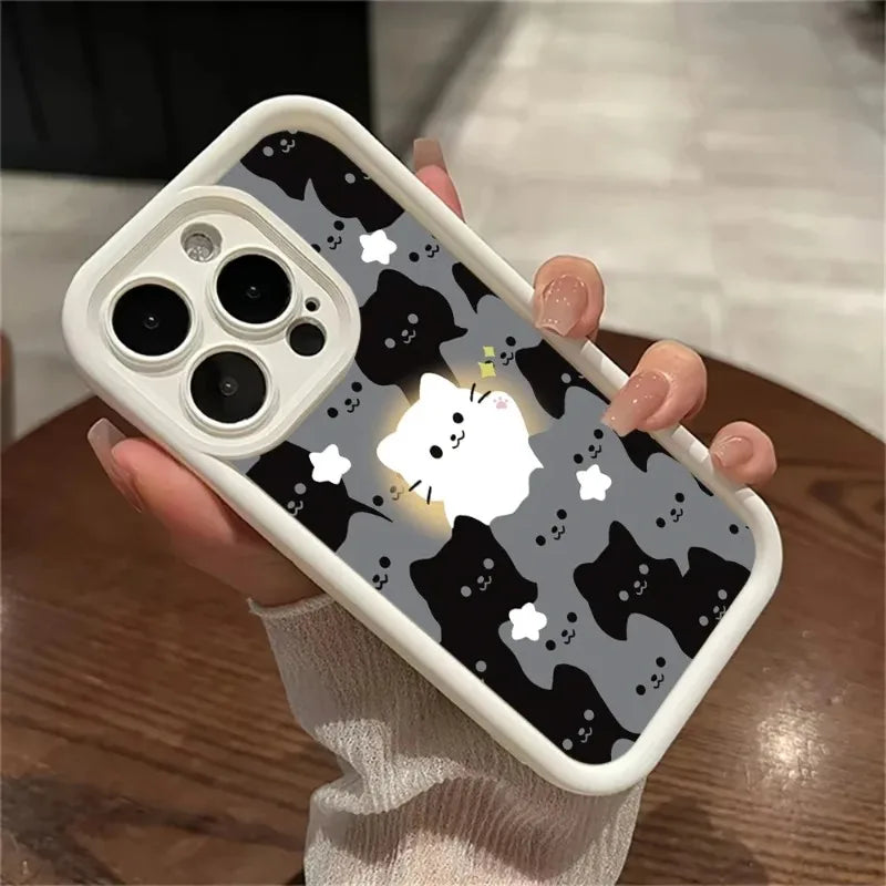 Cute Cartoon Cat Silicone Phone Case. – Shop Meow Market Store