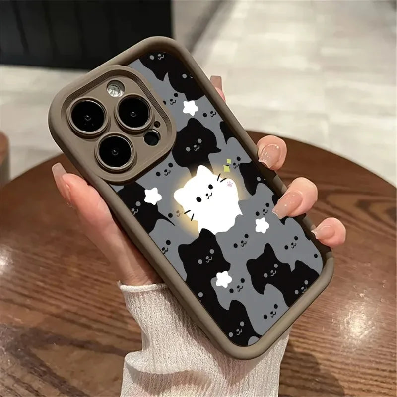 Cute Cartoon Cat Silicone Phone Case. – Shop Meow Market Store